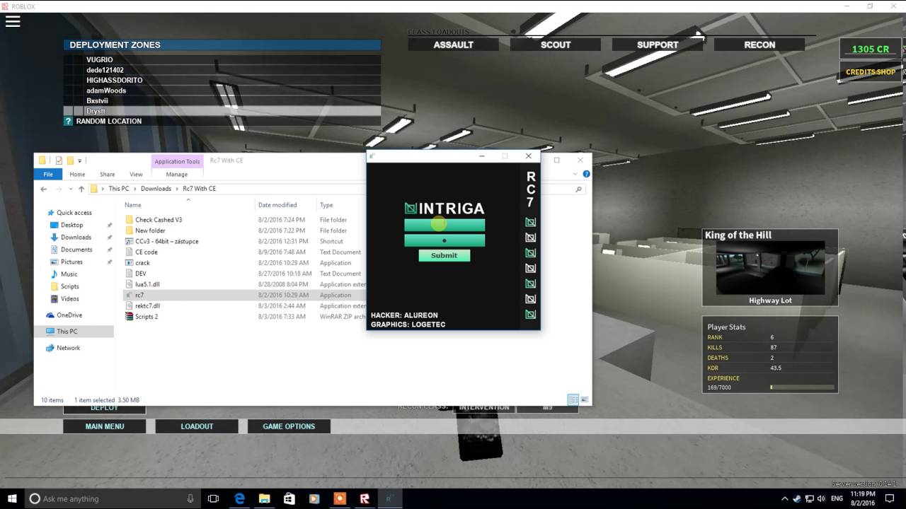 roblox exploit how to use rc7 on phanton forces - YouTube