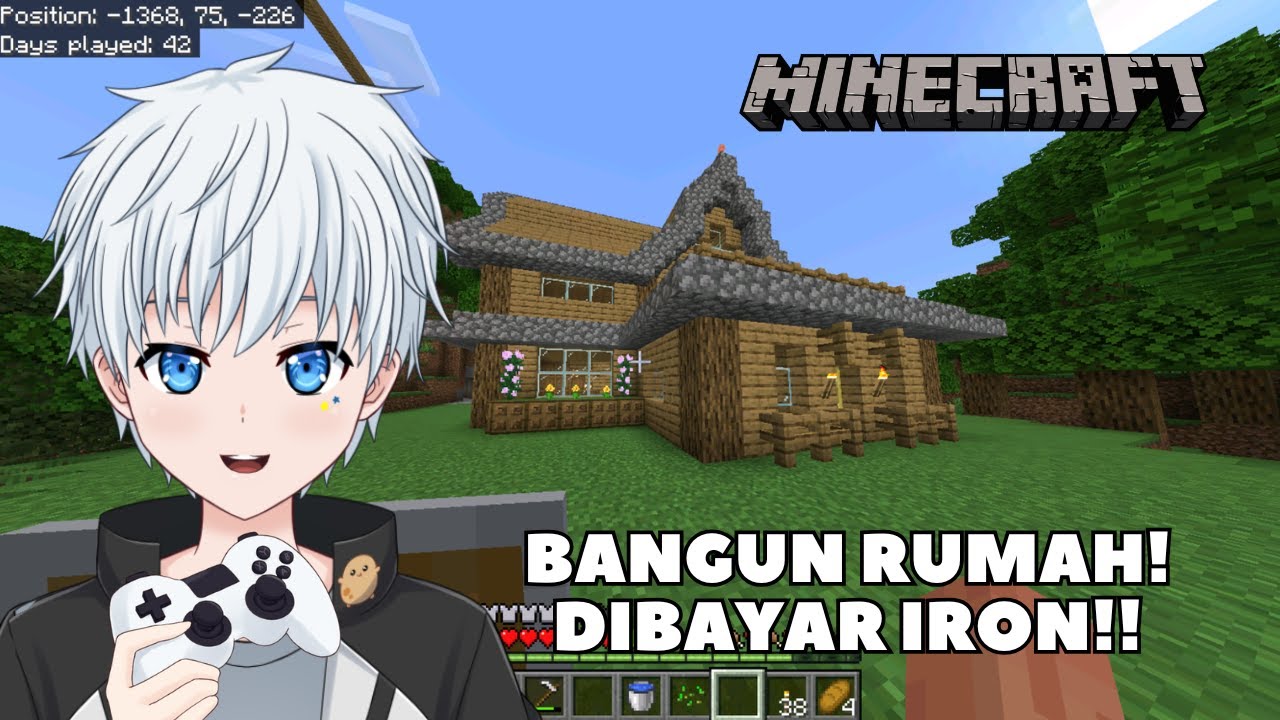 BANGUN RUMAH, DIBAYAR IRON !! MINECRAFT EPS 2!! - YouTube