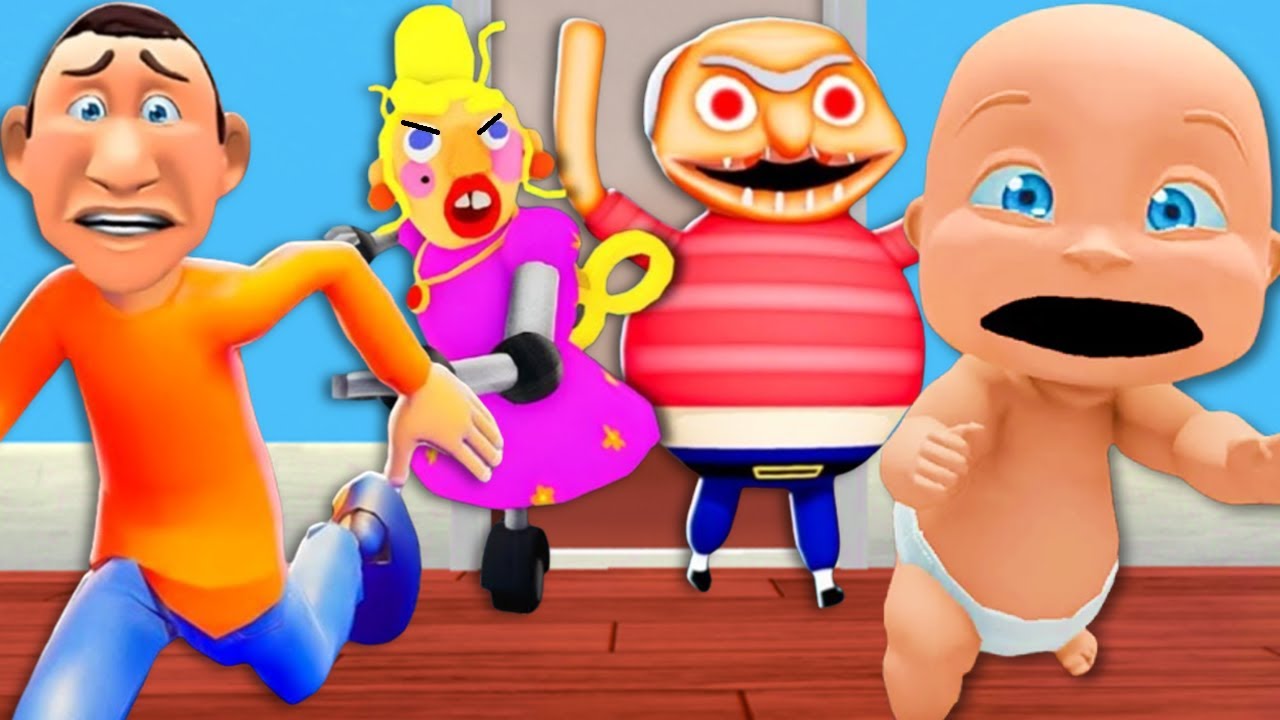 Baby & Daddy Escape EVIL STEP PARENTS! - YouTube