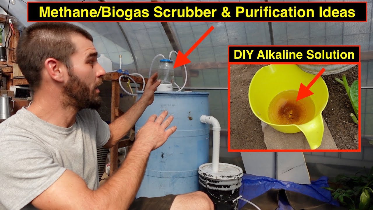 DIY Greenhouse Biogas/Methane Purification - Creating Our Own Alkaline ...