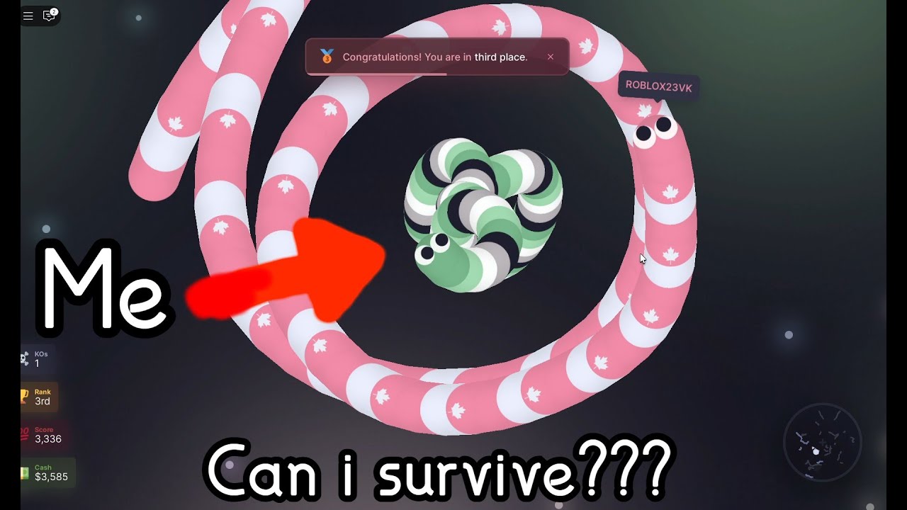 Surviving in Roblox Slither.io – Smart Moves & Huge Wins! - YouTube