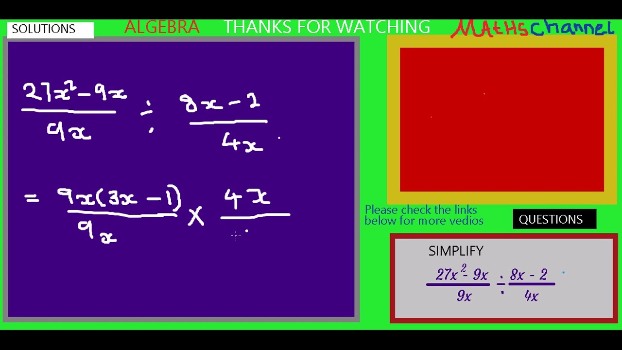 how to simplifying algebra step by step - YouTube