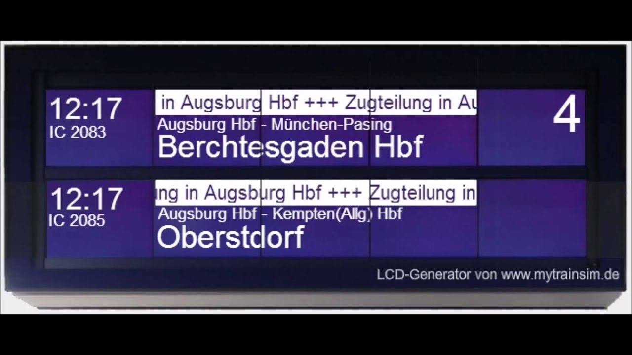 Bahnsteigansage für IC 2083 - YouTube