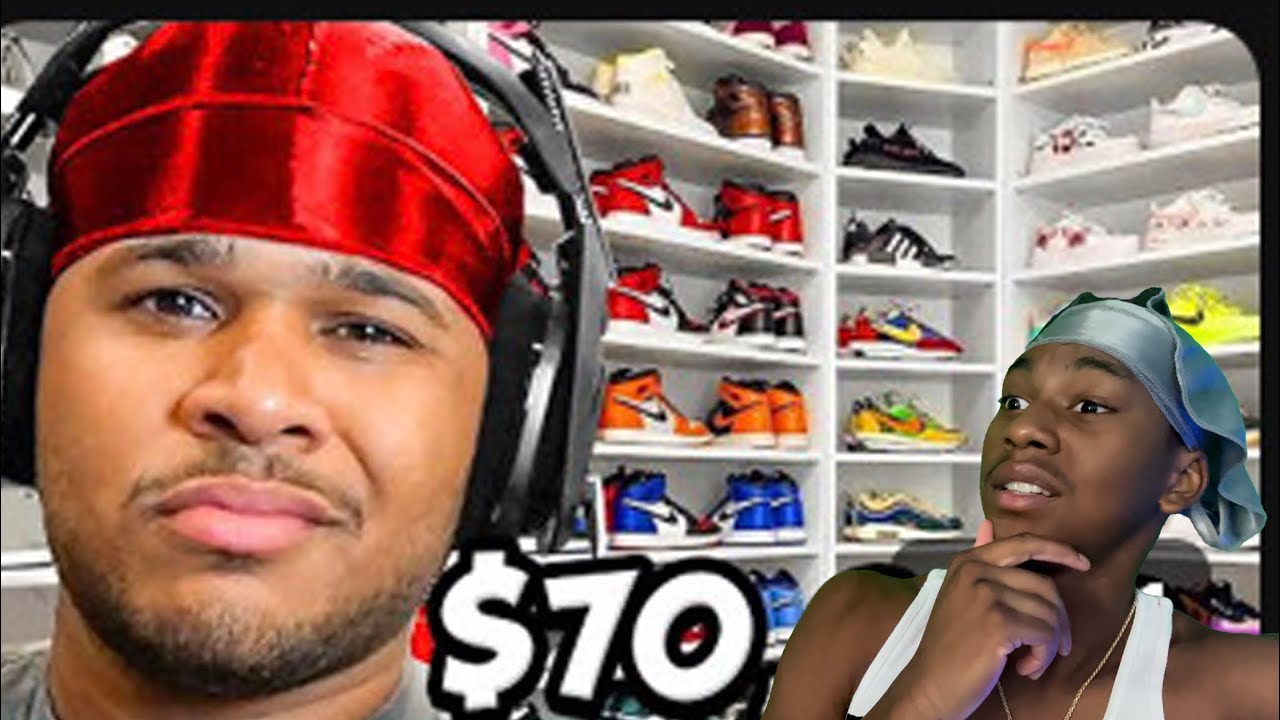Zae2lazy~Reacts To Fanum Reddit 70k Shoe Collection ‼️ - YouTube