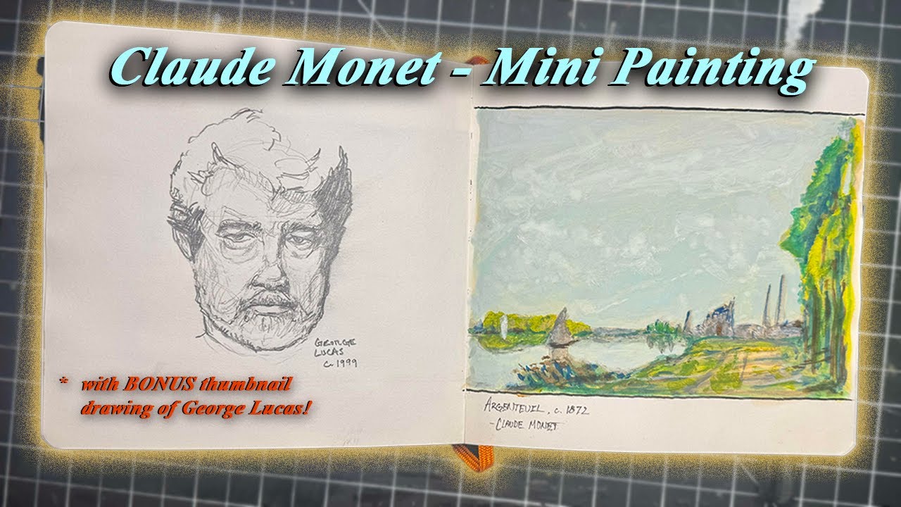Mini Claude Monet In My Sketchbook (Sketchbookin' It) - YouTube