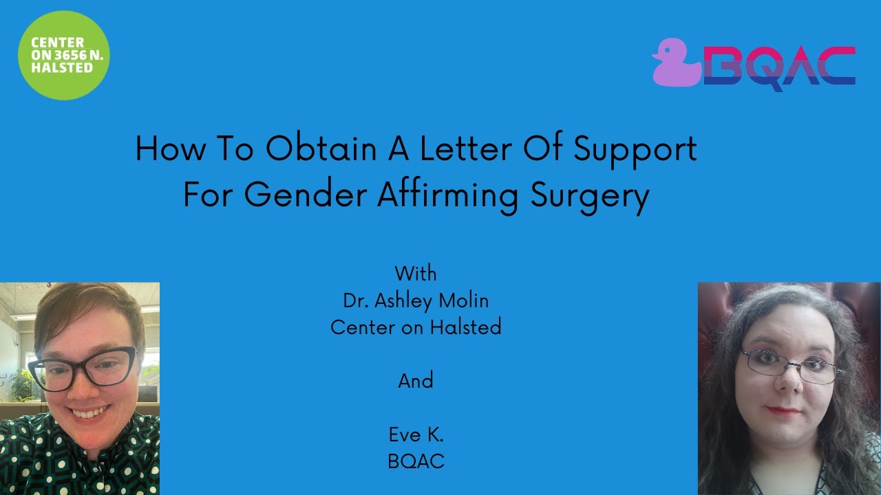 How to obtain a Letter of Support for Gender Affirming Surgery - YouTube