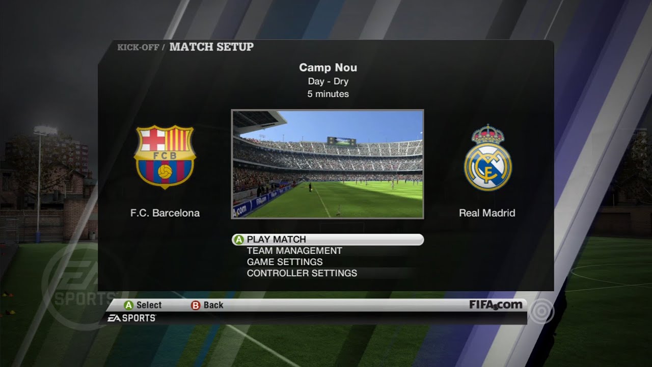 FIFA 11 GAMEPLAY - BARCELONA VS REAL MADRID - YouTube