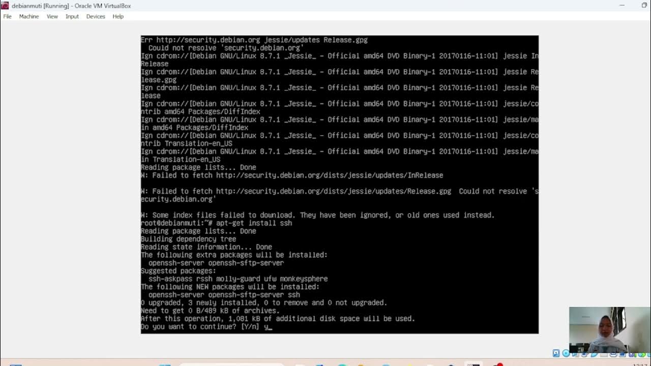 CARA MENGINSTALASI REMOTE SERVER ||SSH|| DEBIAN DI VIRTUAL BOX - YouTube