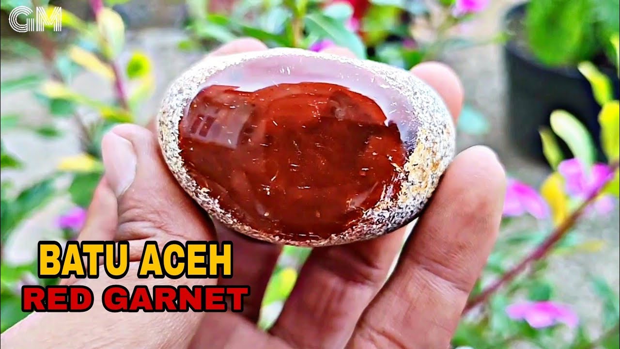 BATU ACEH POLESAN DASAR BATU RED GARNET - YouTube