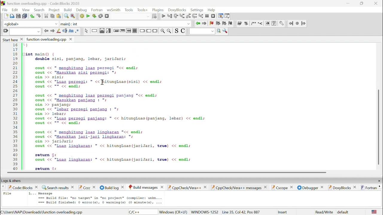 Tugas pemrograman komputer Bahasa C++ bab Function - YouTube