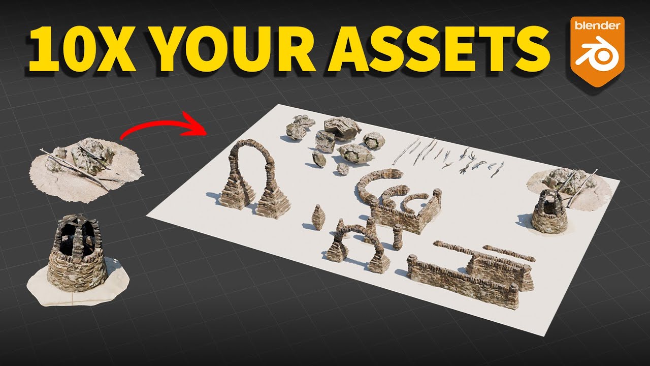 How To Turn PHOTOGRAMMETRY into 3D assets for CONCEPT ART | Blender Tutorial - YouTube