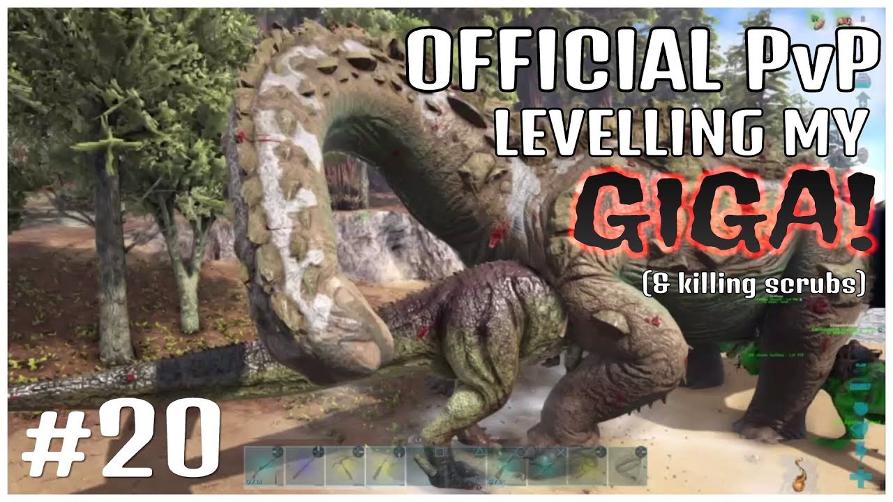 OFFICIAL PvP GIGA vs TITAN & Sniping ARK PS4 - YouTube