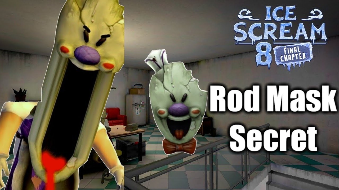Ice Scream 8 Update Rod Face Mask - YouTube