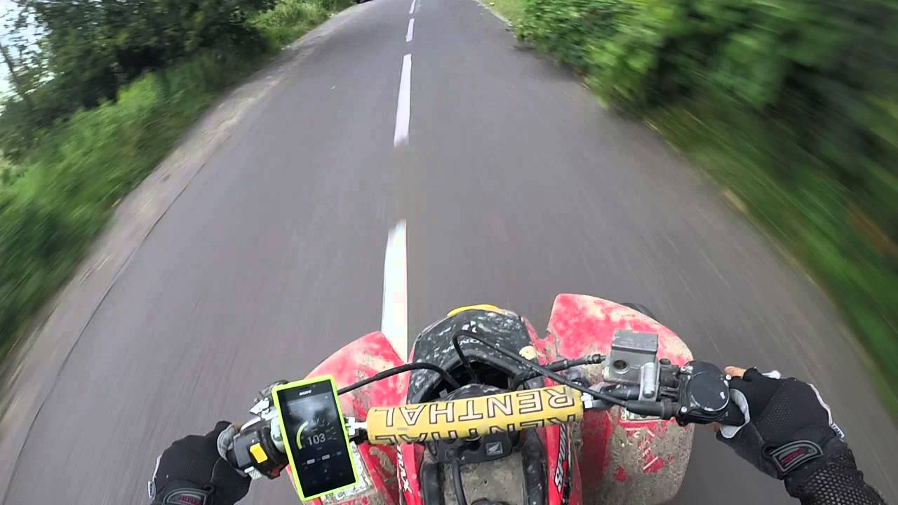 TRX 400ex'07 TOP SPEED Gps - YouTube