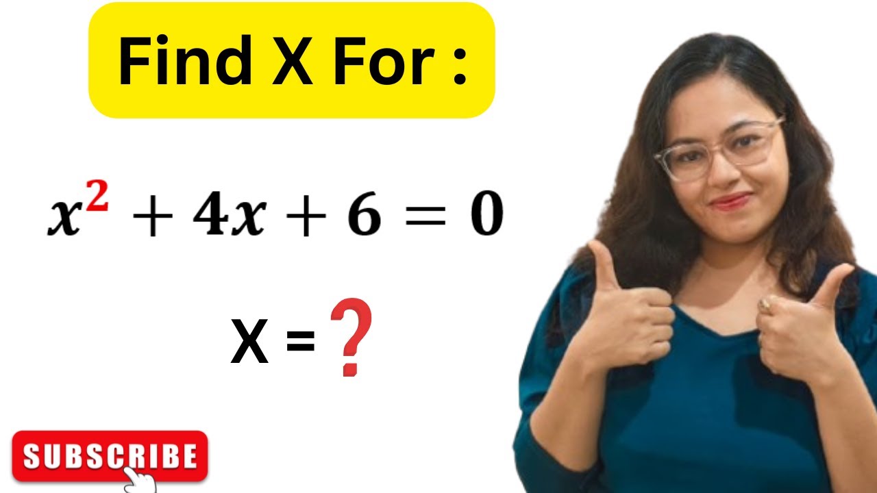 How to Solve x^2+4x+6=0 | Full Step-by-Step Explanation | Solve x^2+4x ...