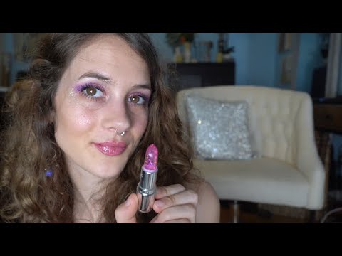 Getting ready for the movies ASMR makeup RP 🍿🌈🦄