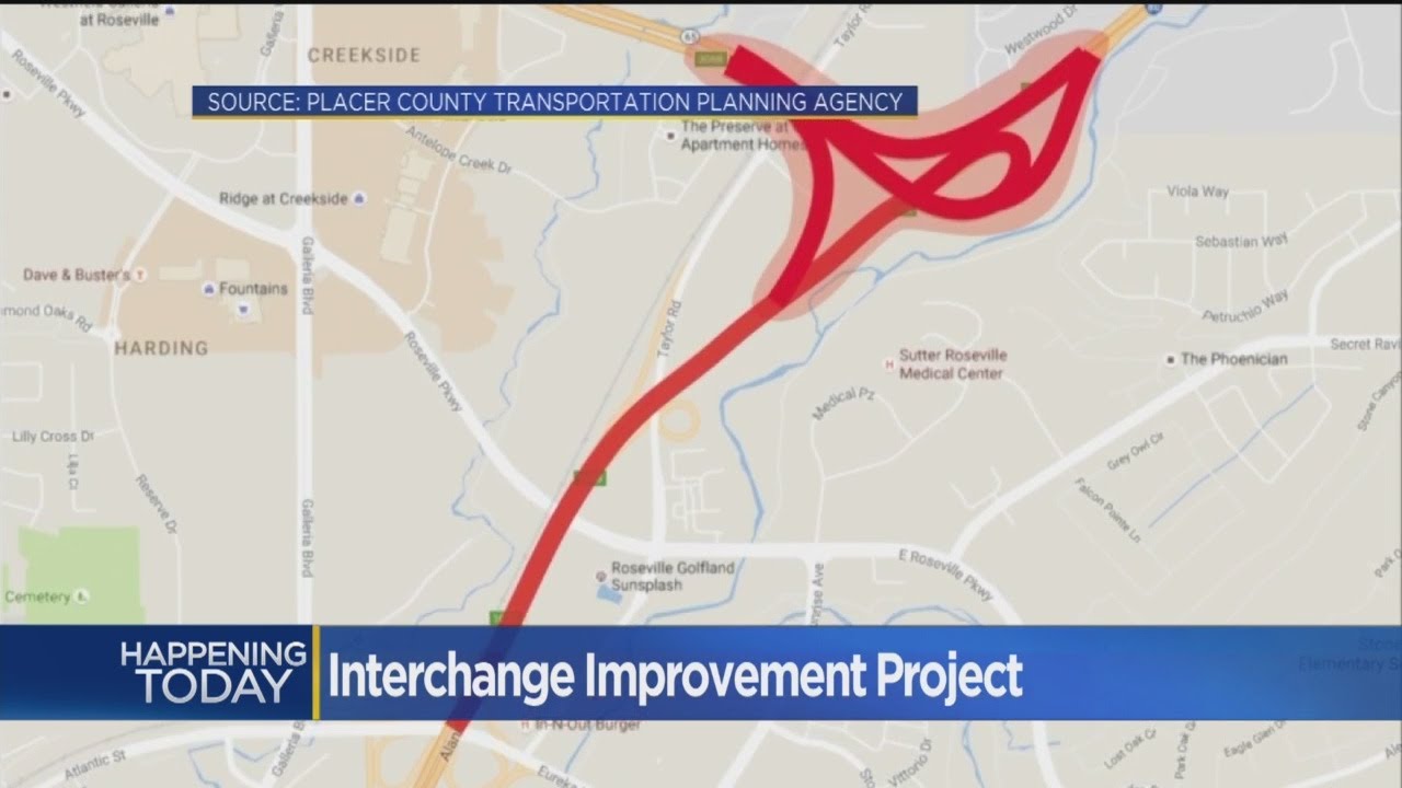 Interchange Improvement Project Aims To Relieve I-80 In Roseville - YouTube