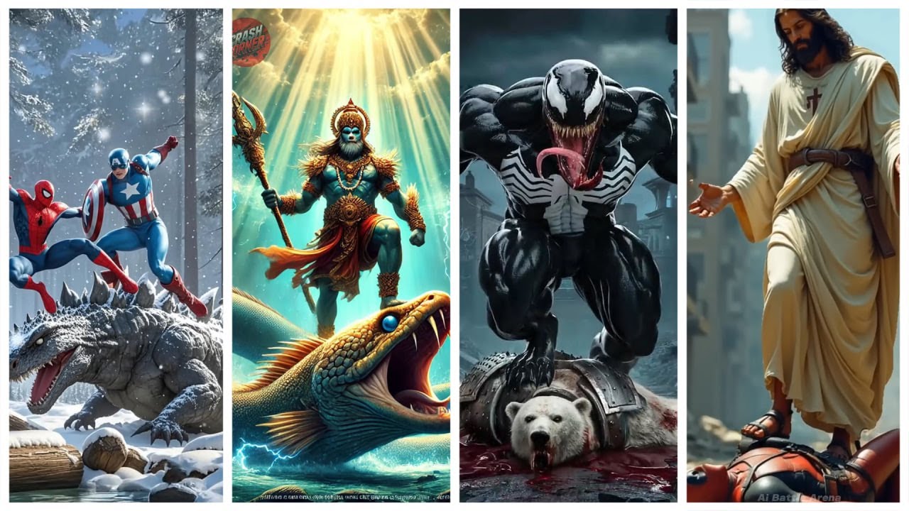 MARVEL SUPERHERO BATTLE BY AI #140 AVENGERS BATTLE VS HULK VS SPIDERMAN ...