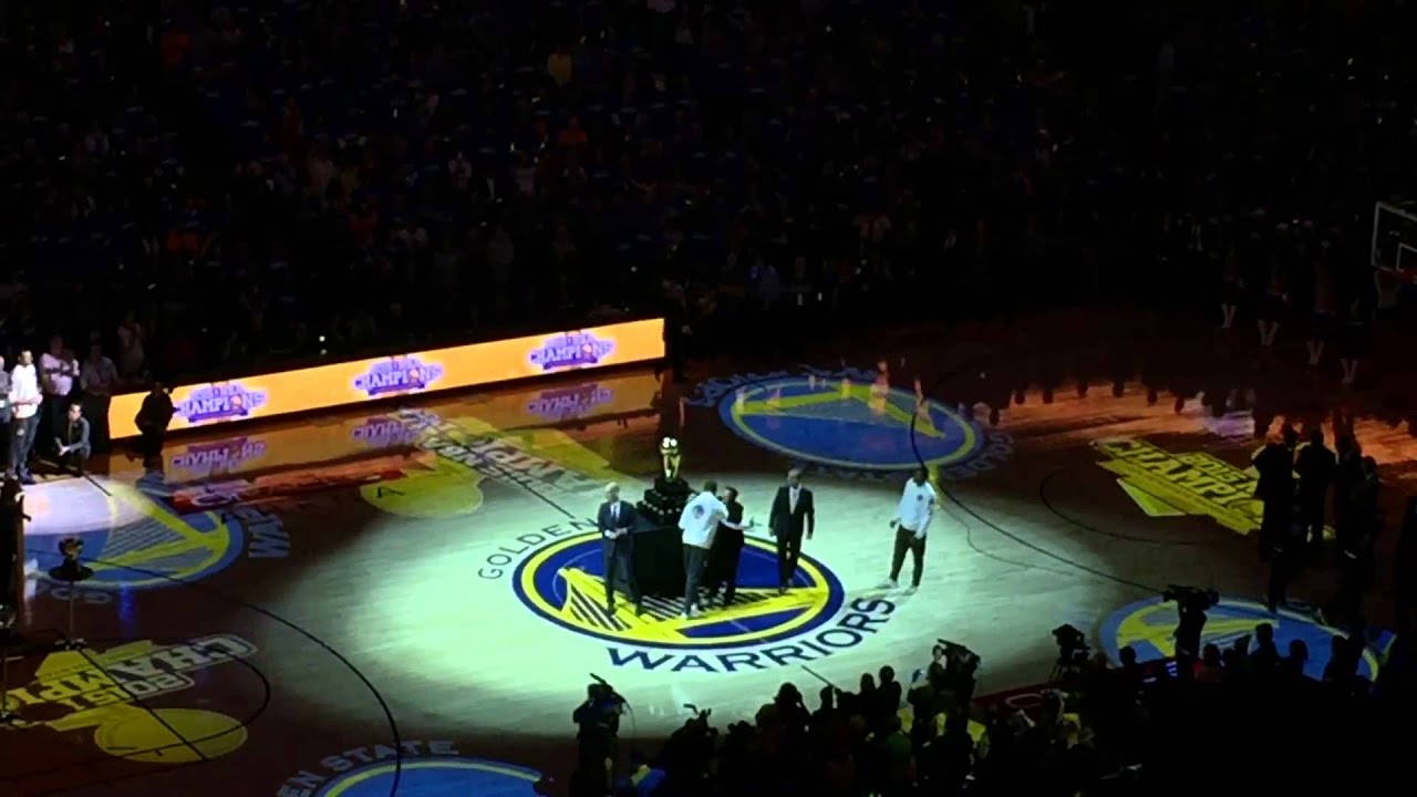 Golden State Warriors Ring Ceremony 2015 - YouTube