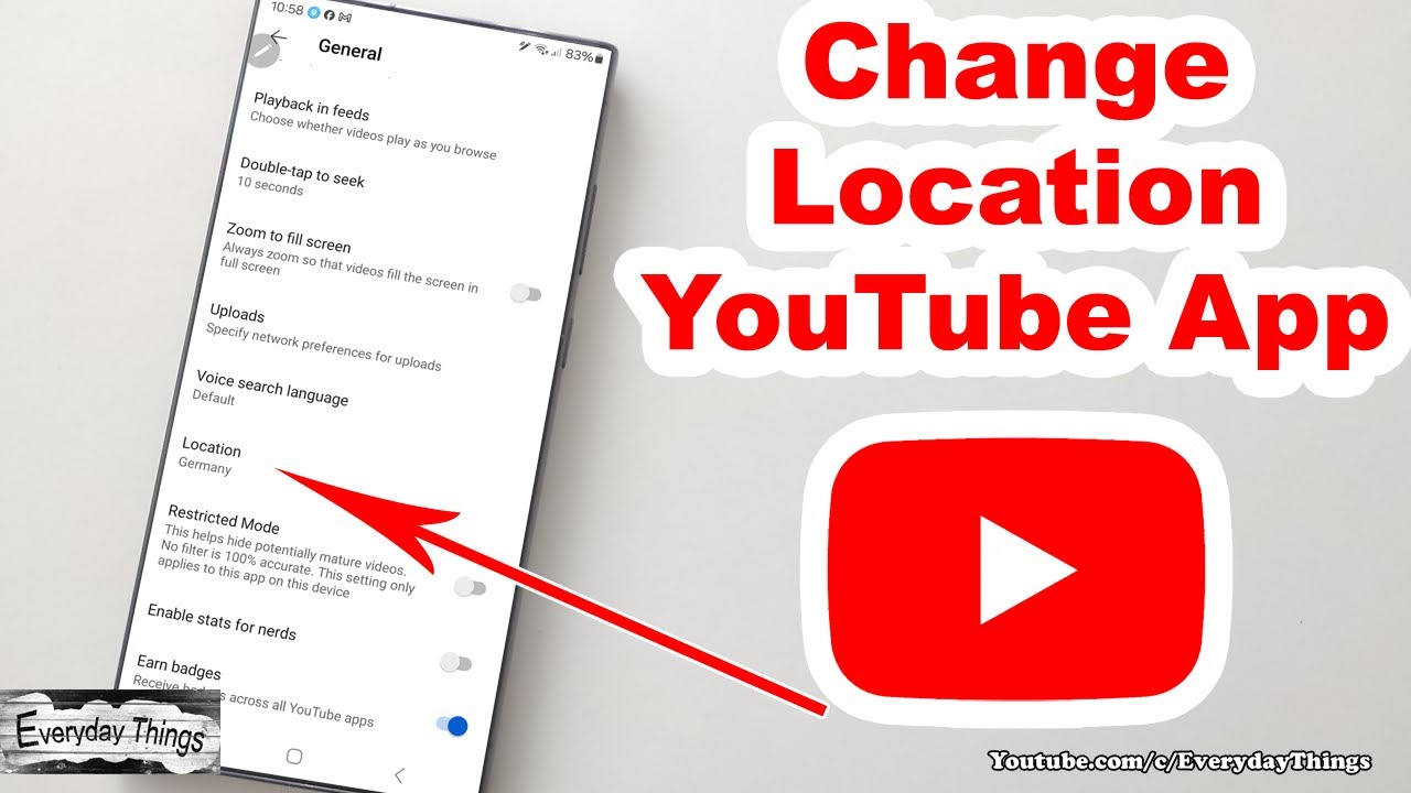How to Change Location on YouTube App on Smartphone - YouTube