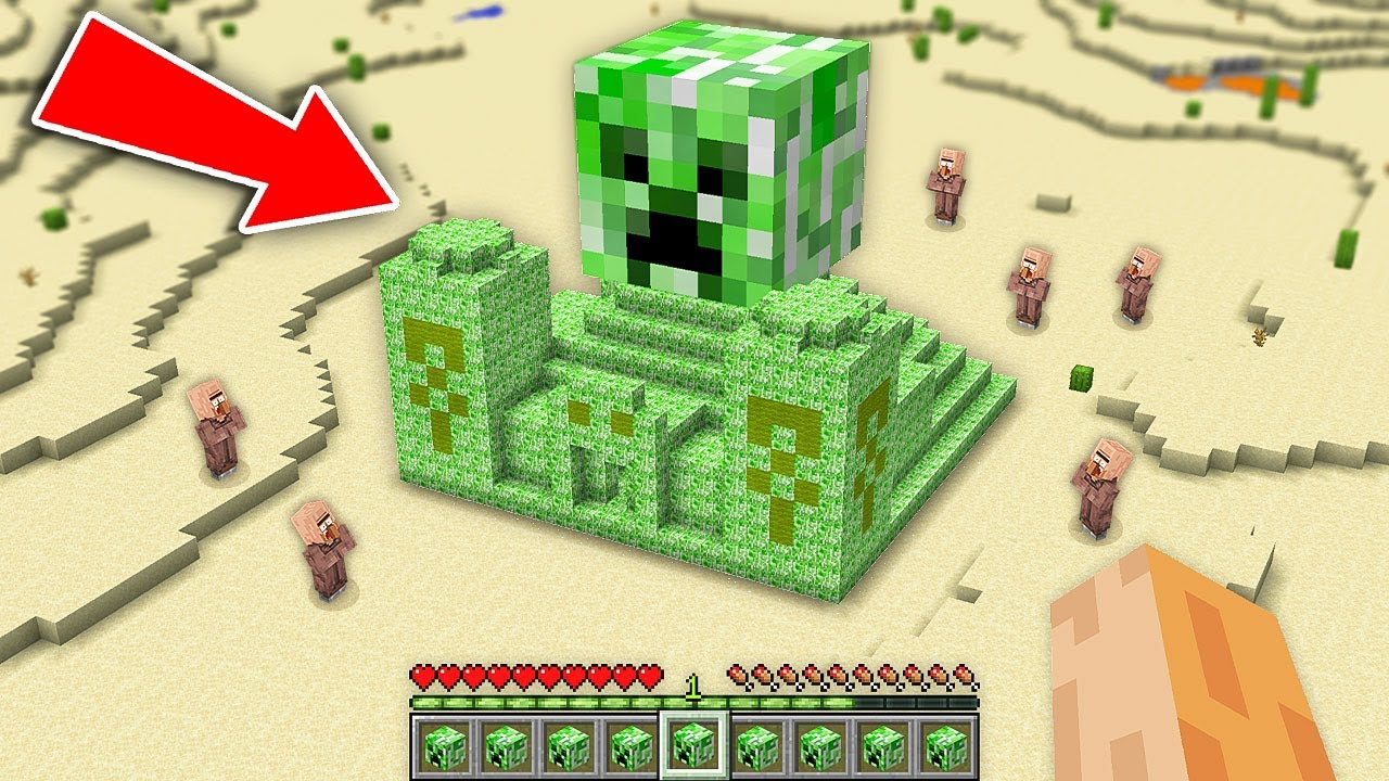 This is SECRET CREEPER TEMPLE in My Minecraft World !!! New Desert ...