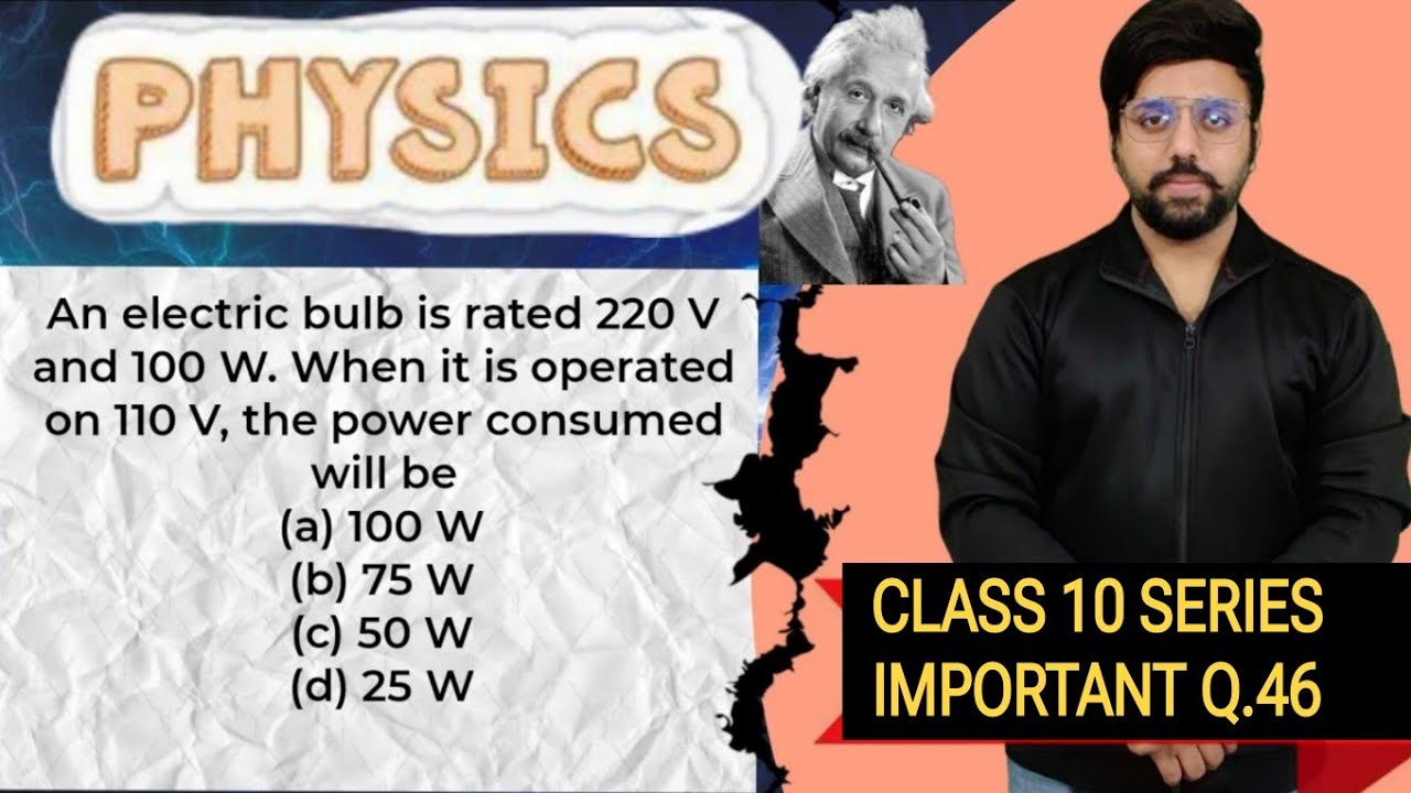 An electric bulb is rated 220 V and 100 W When it is operated on 110 V ...