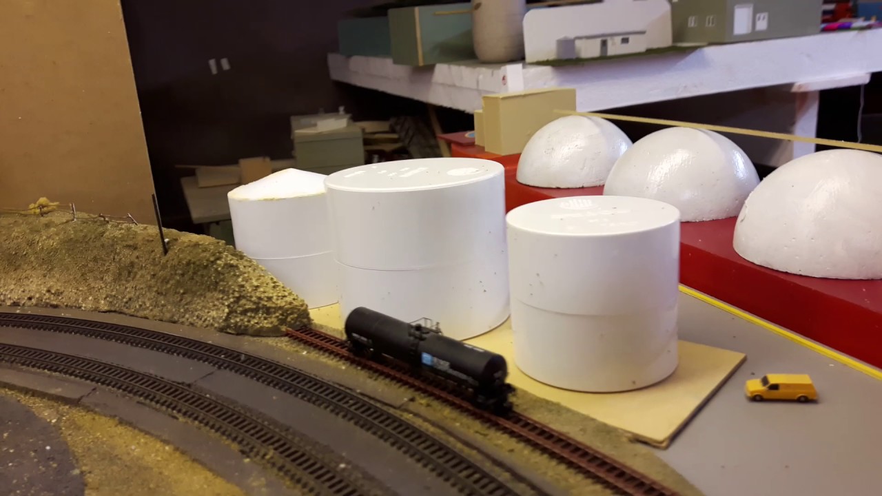 abs pipe fittings make n scale storage tanks - YouTube