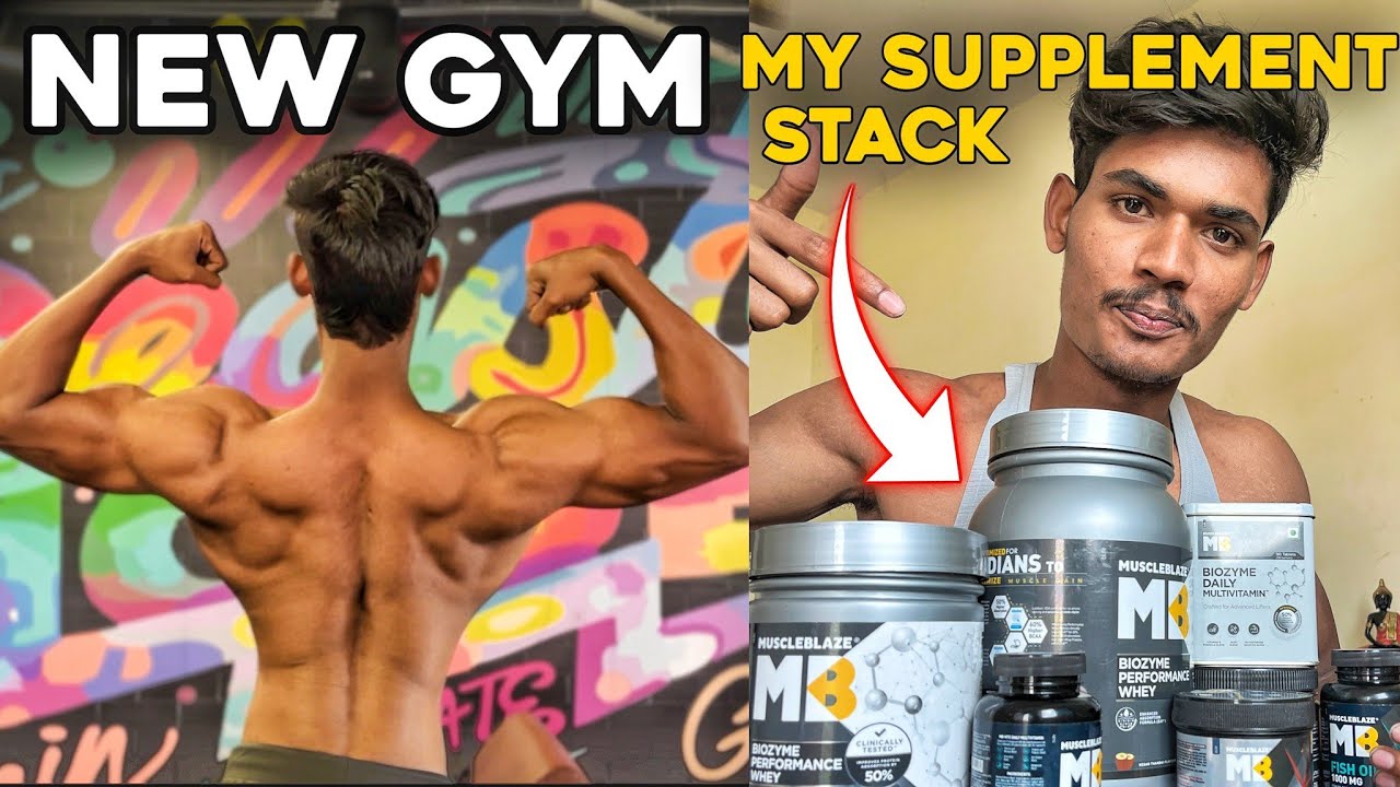 New gym ️‍🔥 || My supplements stack for bulking ⚡️ || Back workout ...