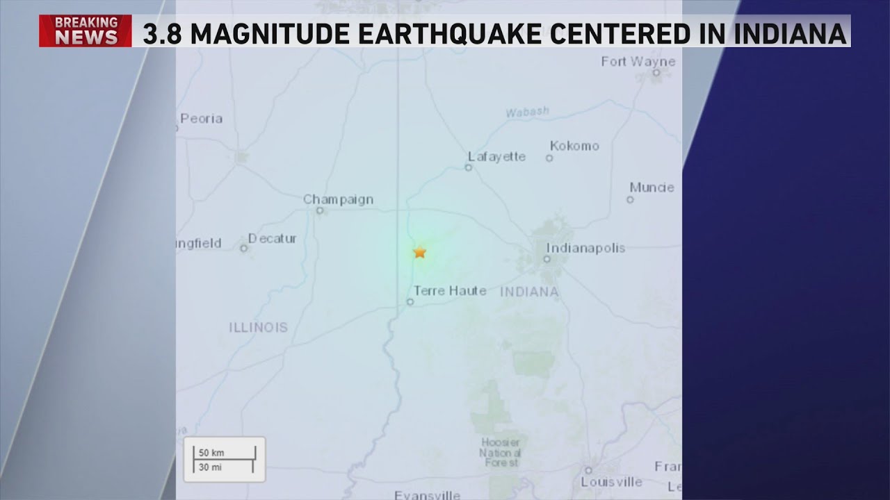 Earthquake reported in western Indiana, felt in parts of Illinois - YouTube