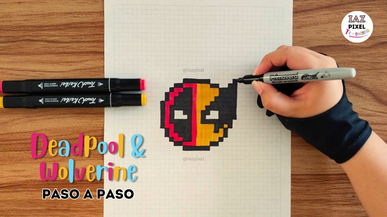Como pintar a DEADPOOL & WOLVERINE en PIXEL ART – Tutorial paso a paso# ...