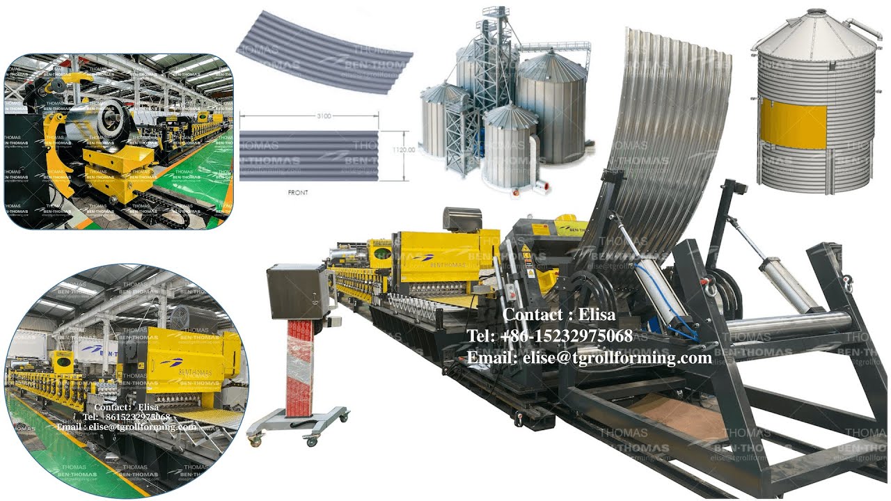 Corrugated silo plate making machine | grain bin silo production line ...