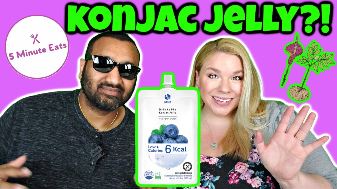 Jelly B Drinkable Konjac Jelly Blueberry Review - YouTube