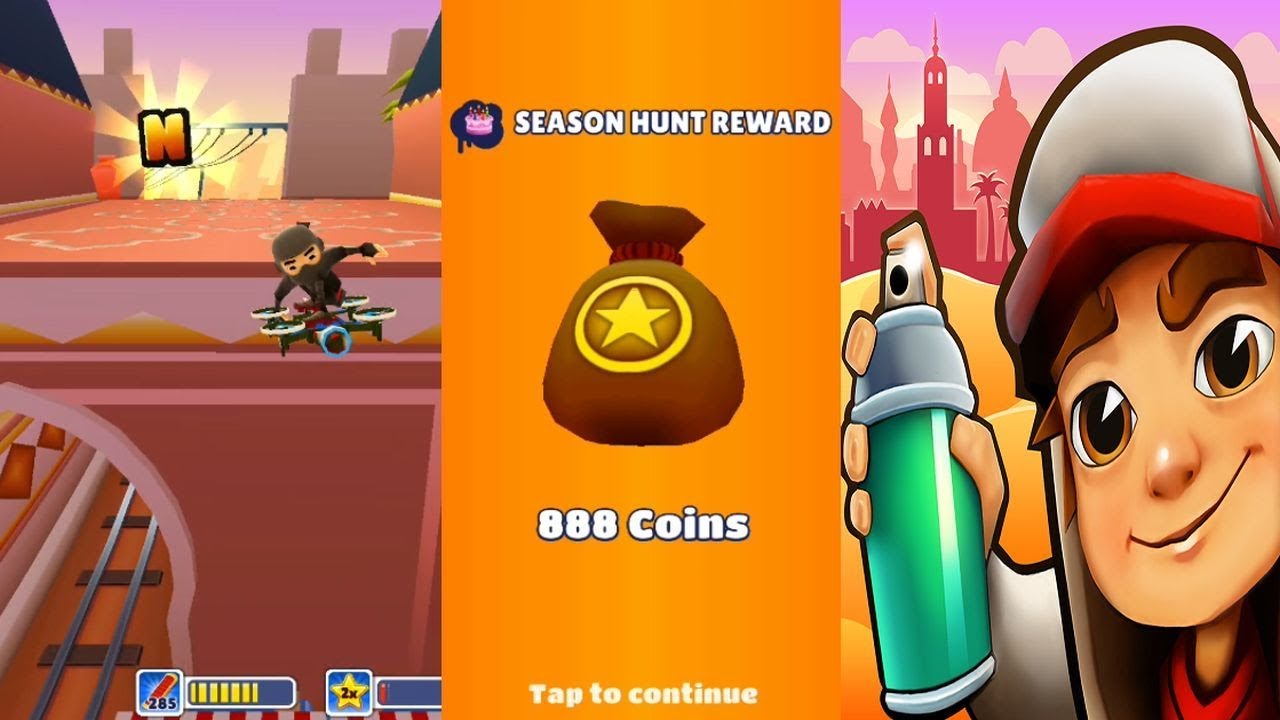 SUBWAY SURFERS MARRAKESH 2020 : SEASON HUNT (888 COINS) - YouTube