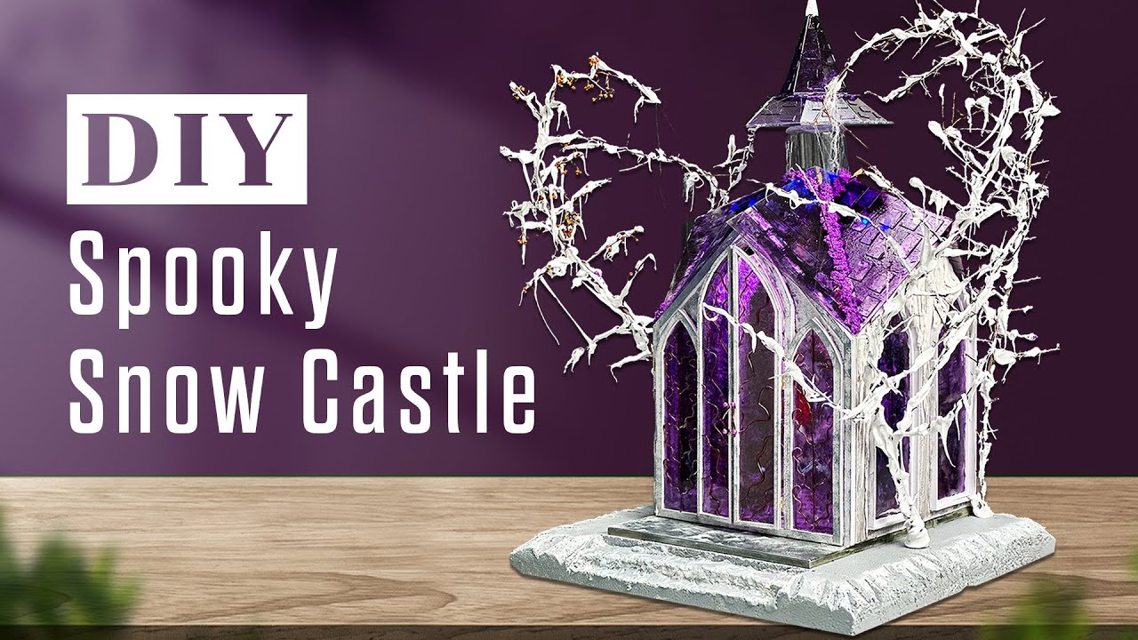 Spooky Snow Castle Creation | DIY Magical Winter Project - YouTube