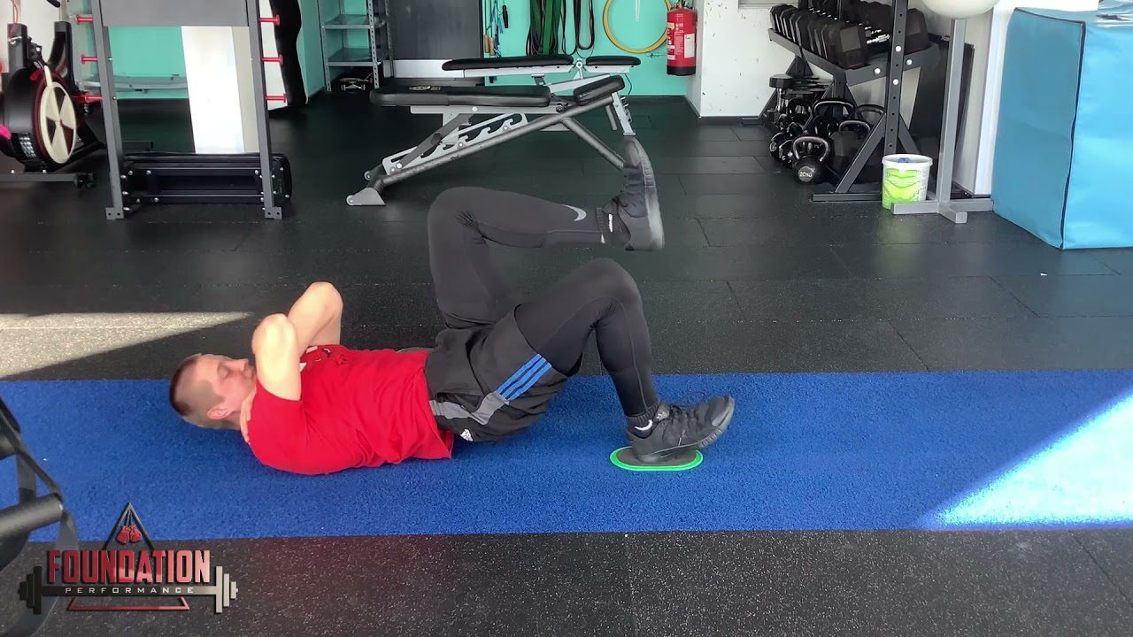 Sliders Single Leg Hamstring Curls - YouTube