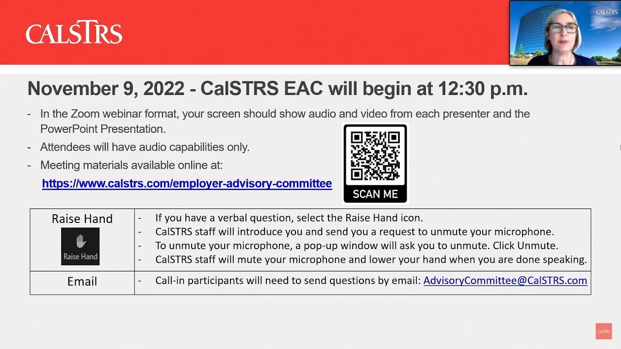 CalSTRS Employer Advisory Committee | November 9, 2022 - YouTube