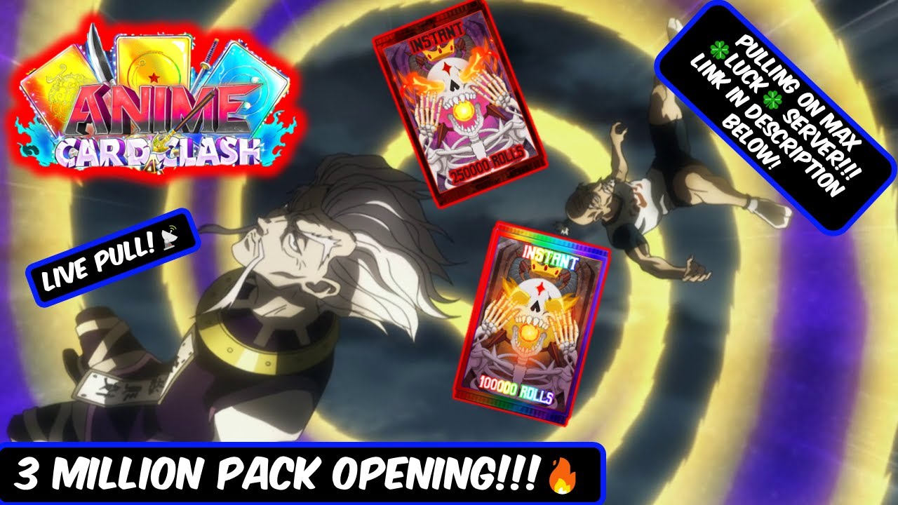3 Million Pack Opening in a MAX Luck Server! | Anime Card Clash - YouTube