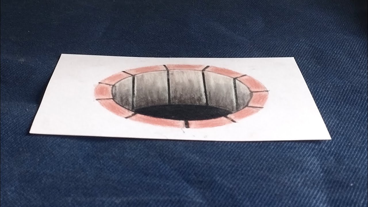 amazing 3D drawing Hole on paper step by step - YouTube