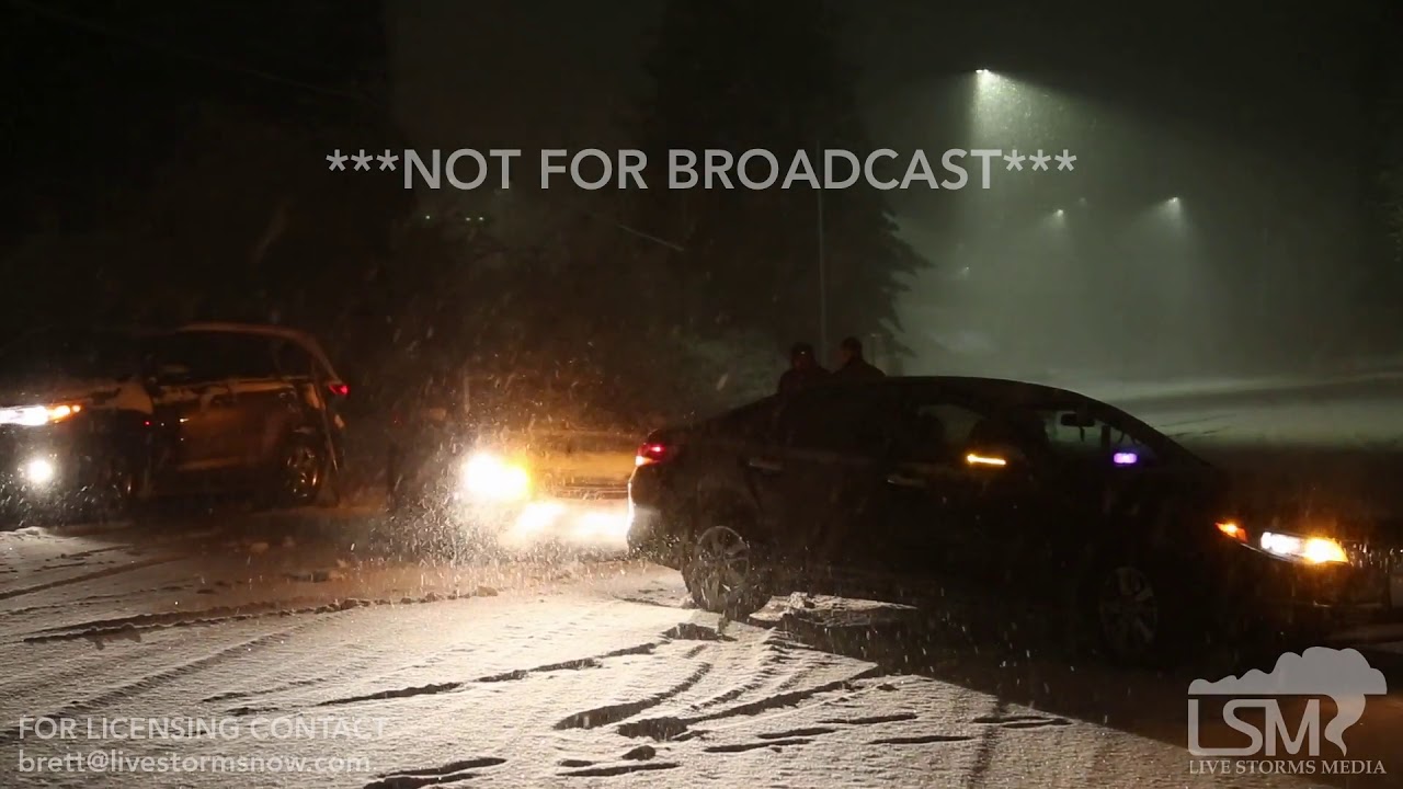 02-04-2019 Seattle, Washington - Winter Storm, Spin outs, Terrible Road ...