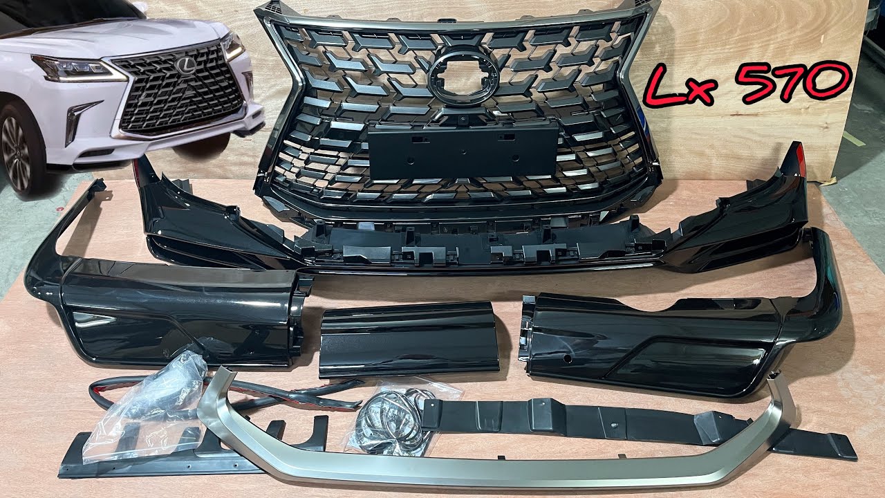 Lexus LX570 body kit face lift conversion package - YouTube