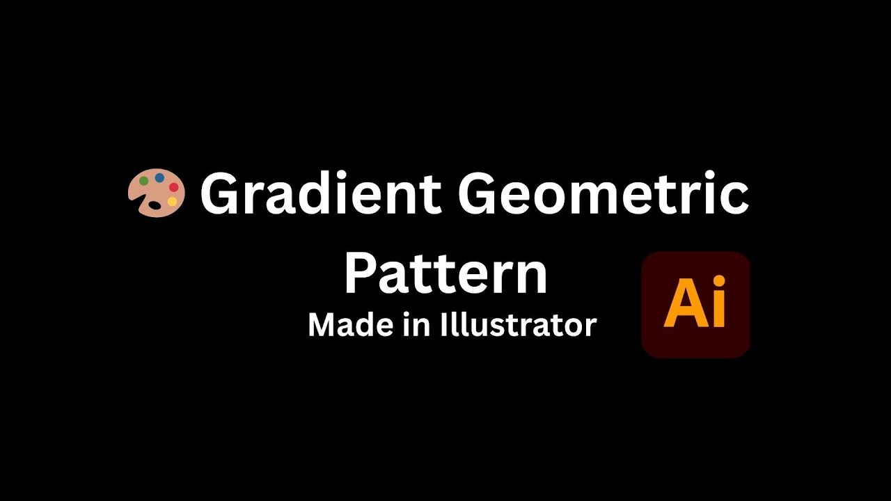 🎨 "How to Create 3D Gradient Geometric Pattern in Adobe Illustrator ...
