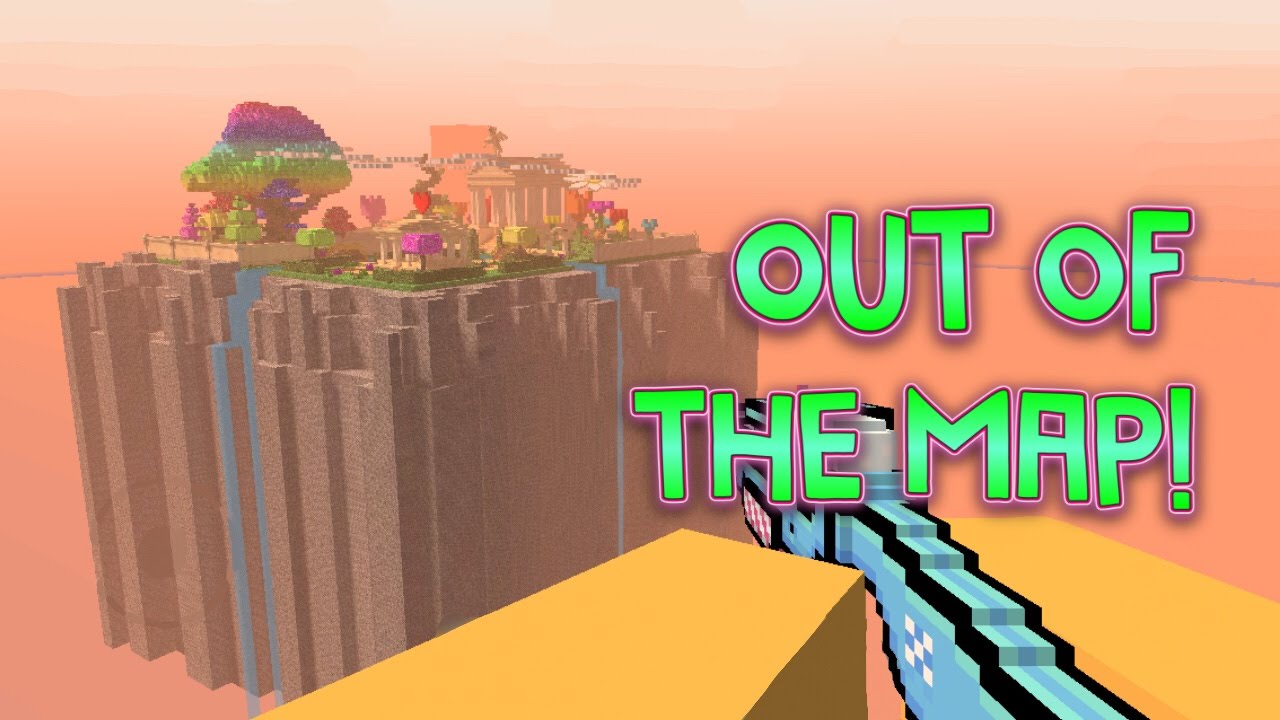 Pixel Gun 3D - Out Of The Map: Heaven Garden! - YouTube