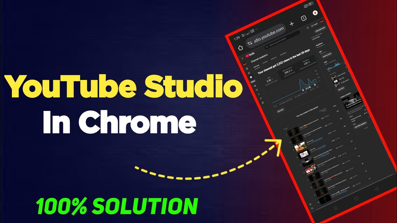 youtube studio chrome mein kaise kholen | youtube studio in chrome ...