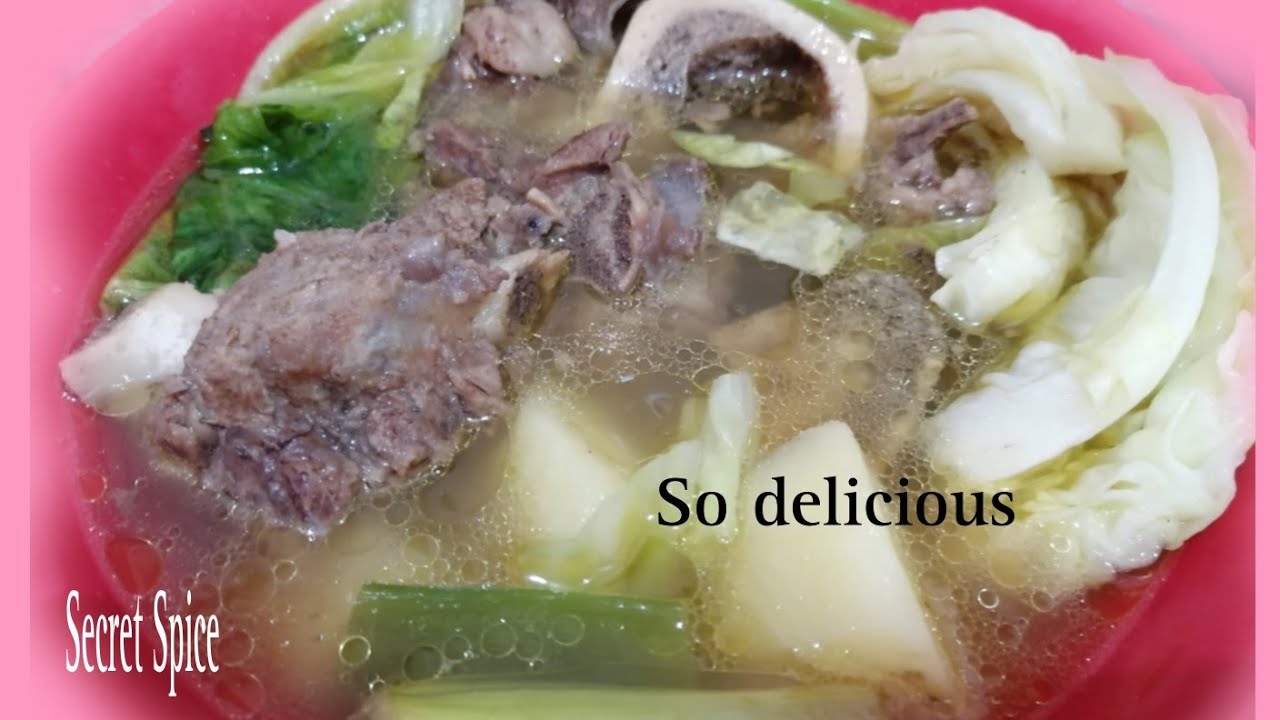 Napakasarap na Nilagang Baka gamit ang Sibot / beef soup with chinese ...