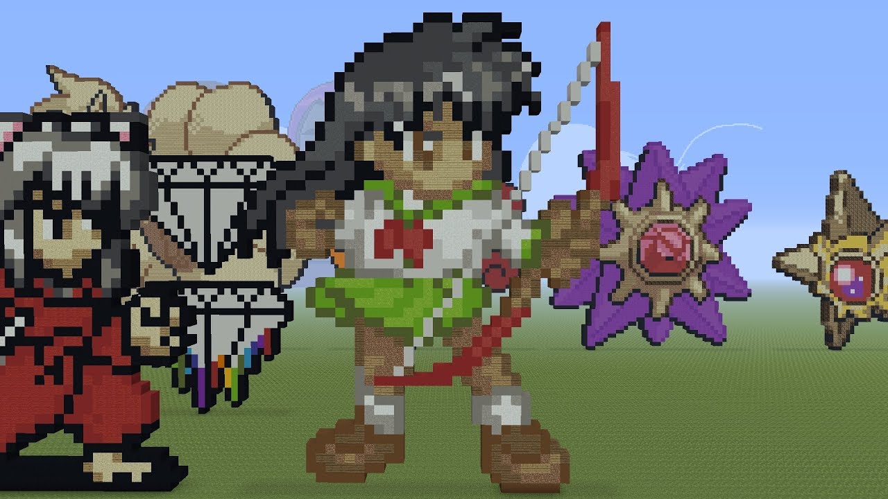 Speedbuild Kagome Higurashi from Inuyasha pixelart - YouTube