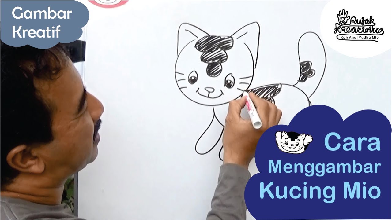 Cara Menggambar Kucing Mio || How to Draw Mio the Cat - YouTube