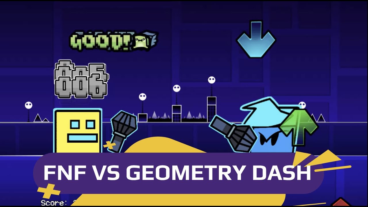 FNF Vs Geometry Dash Game Review - YouTube