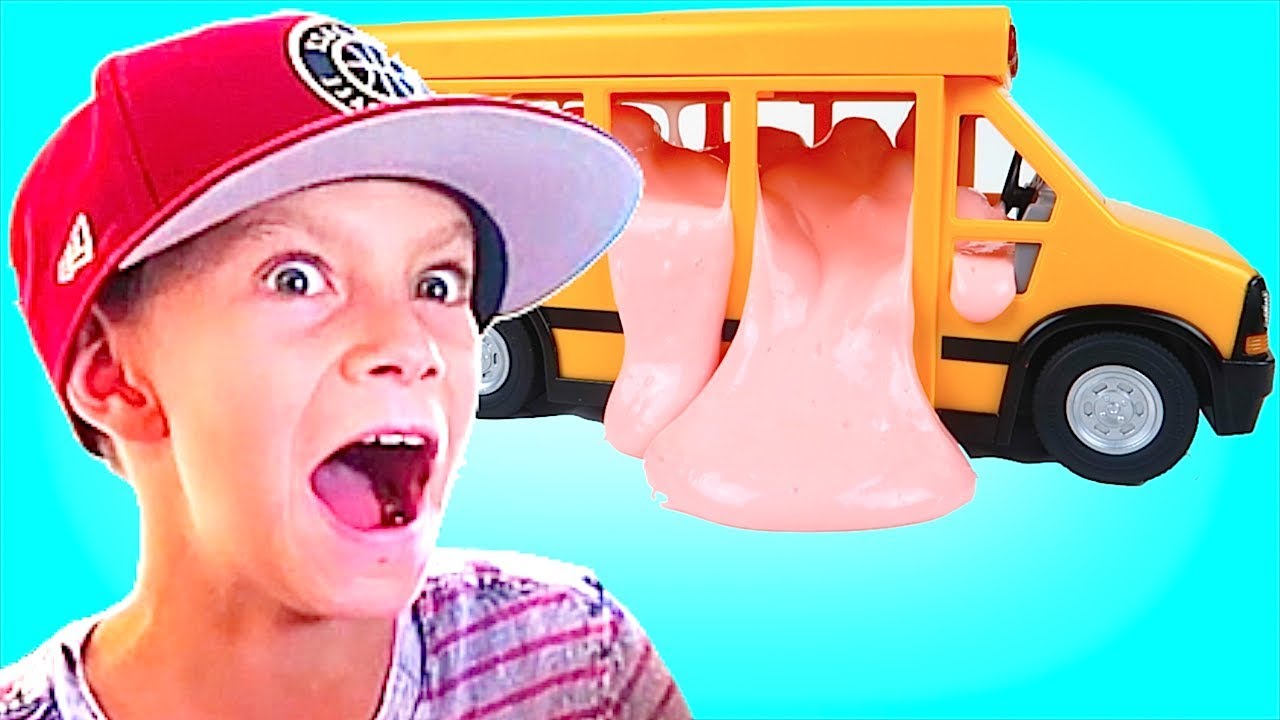 Kids Ride a School Bus Full of SLIME! - YouTube