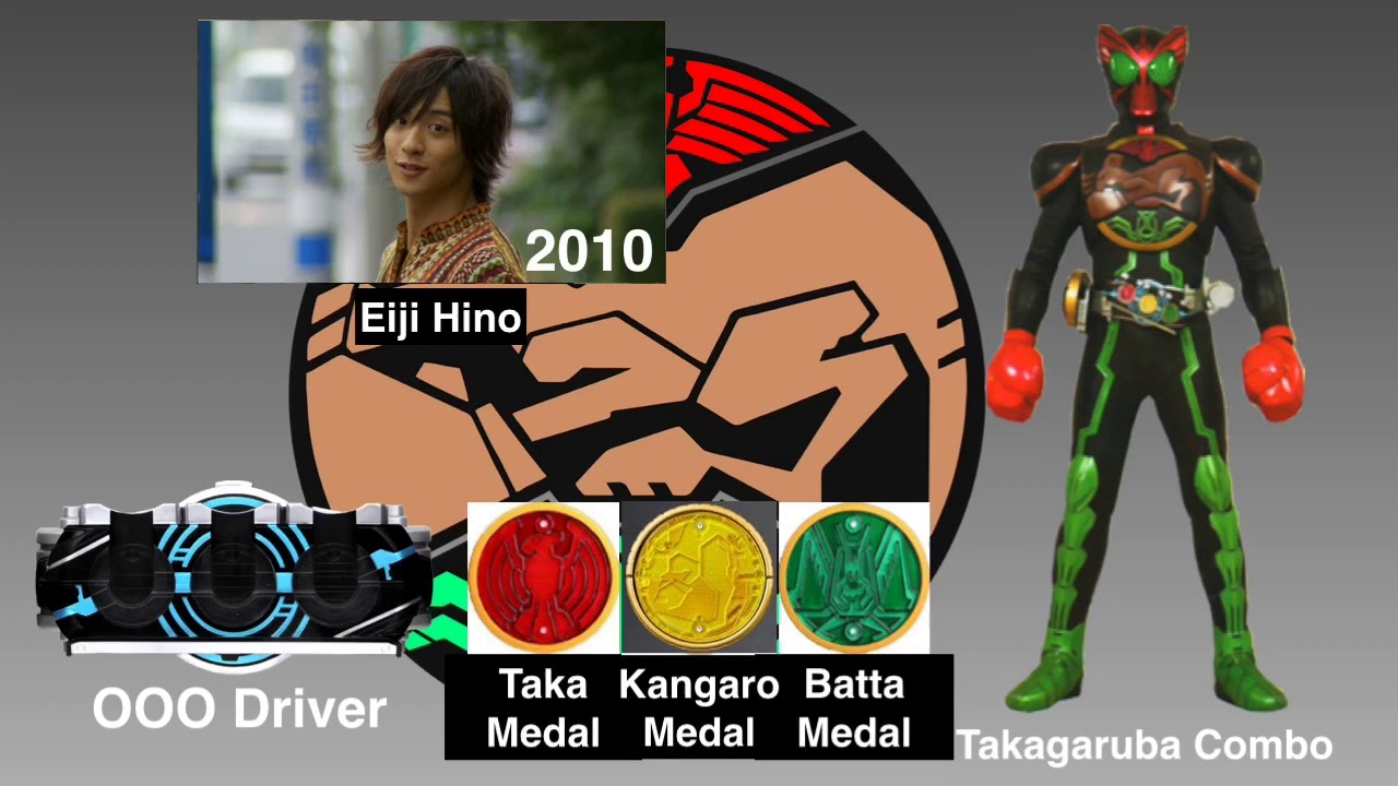 Kamen Rider OOO Forms 2010-2011 - YouTube