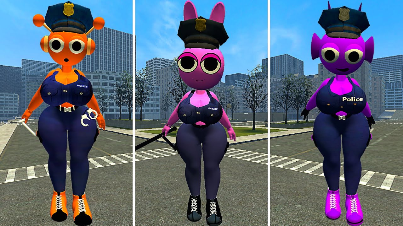 NEW MISS OREN, MISS PINKI, MISS DURPLE POLICE GIRL IN THE CITY | Garry ...